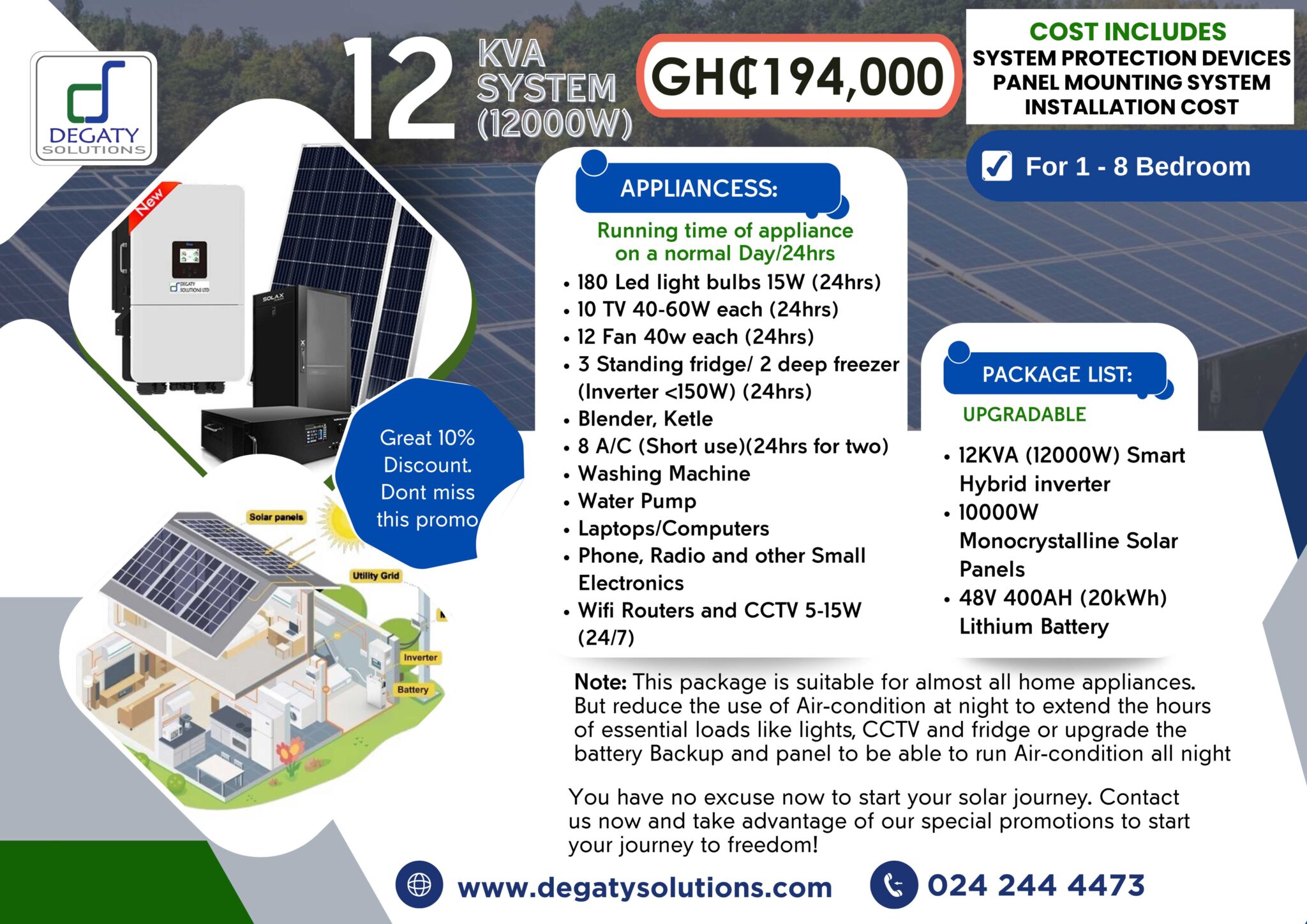 King Pack (12KVA) 20kWh Lithium Battery - Degaty Solutions LTD